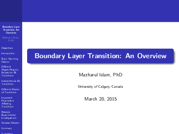 (PDF) Boundary Layer Transition: An Overview