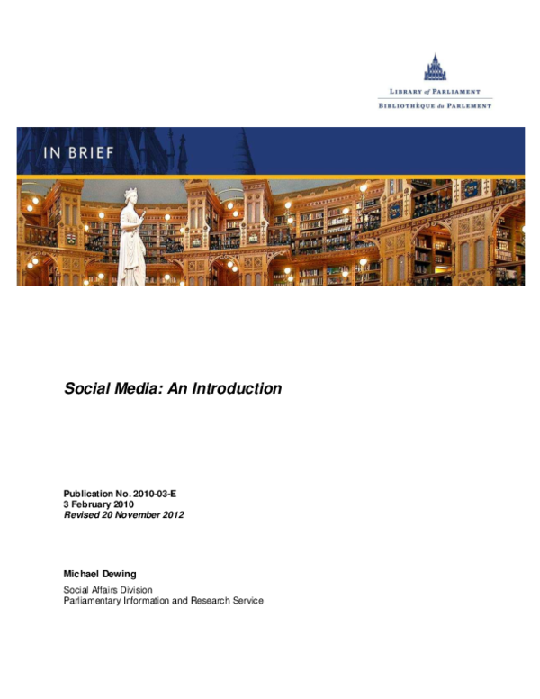 (PDF) Social Media: An Introduction
