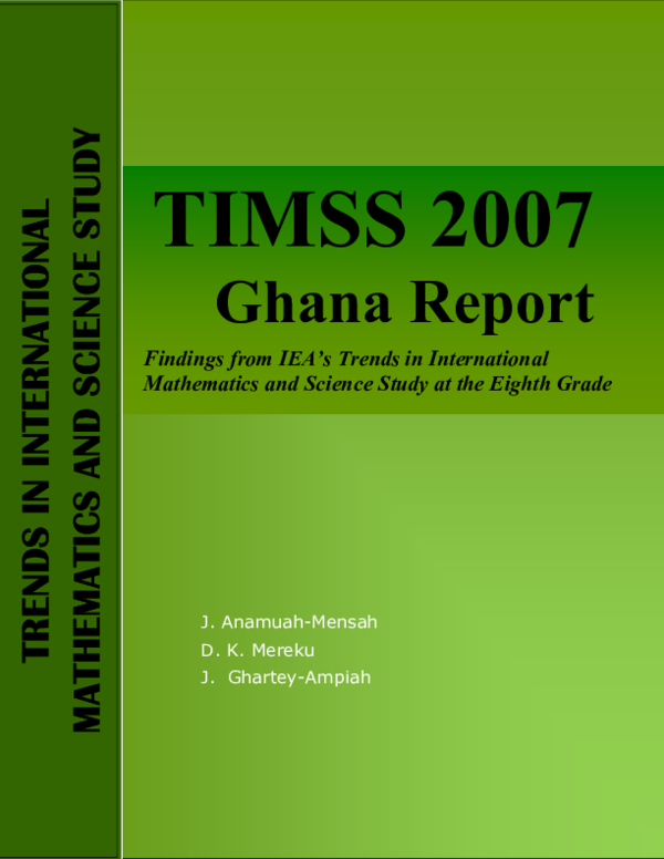 (PDF) TIMSS 2007 Ghana Report: Findings from IEA’s Trends in ...