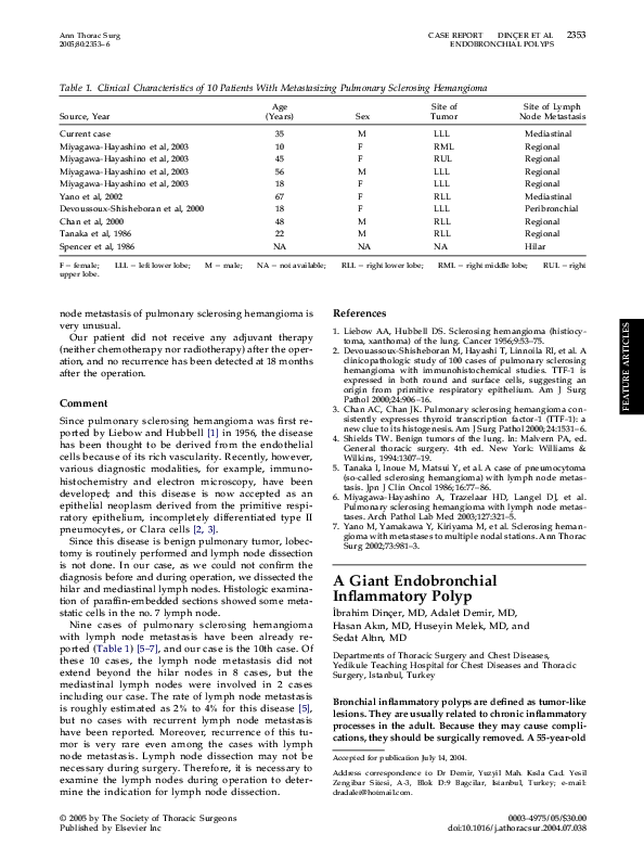 (PDF) A Giant Endobronchial Inflammatory Polyp