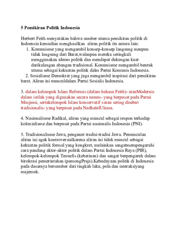 (DOC) Pemikiran Politik Indonesia5 Pemikiran Politik Indonesia | rozek ...