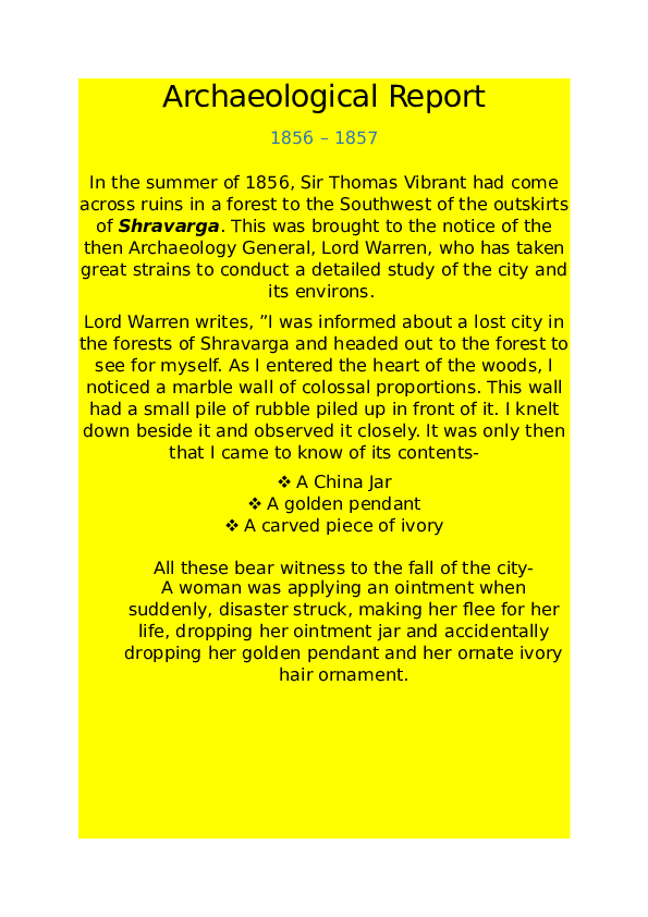 (DOC) Archaeological Report
