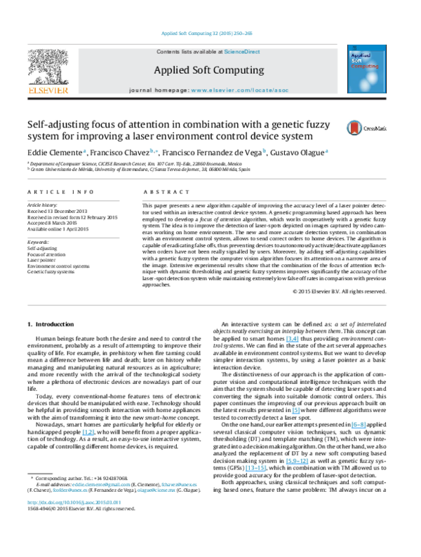 (PDF) Self-Adjusting Focus of Attention in Combination with a Genetic Fuzzy System for Improving ...