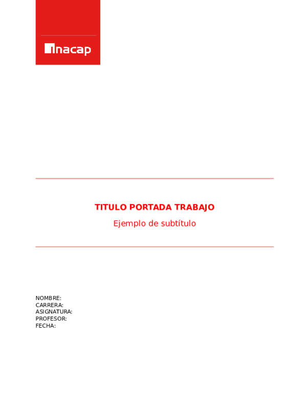 (DOC) TITULO PORTADA TRABAJO Ejemplo de subtítulo | Cristian Eduardo ...