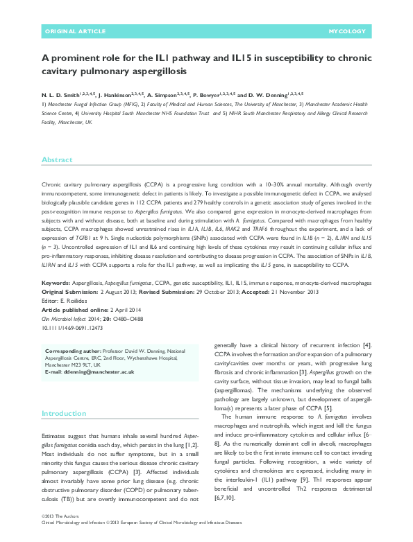 (PDF) A prominent role for the IL1 pathway and IL15 in susceptibility ...