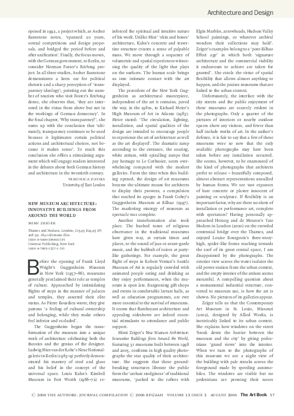 (PDF) New Museum Architecture: Innovative Buildings from Around the ...