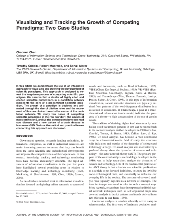(PDF) Visualizing and tracking the growth of competing paradigms: Two ...