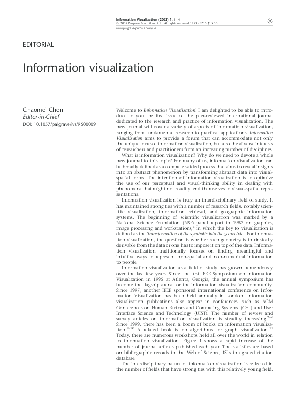 (PDF) Information visualization