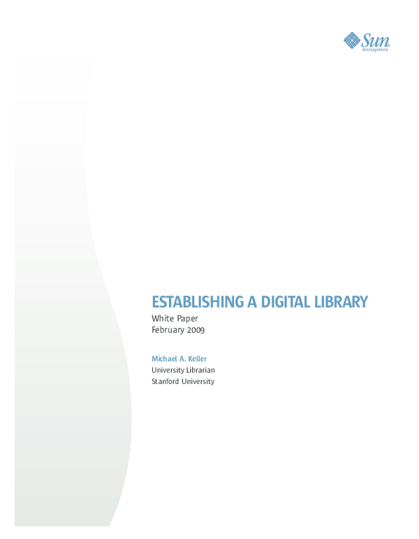 (PDF) ESTABLISHING A DIGITAL LIBRARY