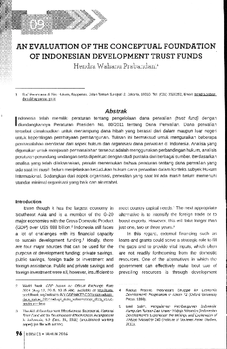 (PDF) AN EVALUATION OF THE CONCEPTUAL FOUNDATION OF INDONESIAN ...