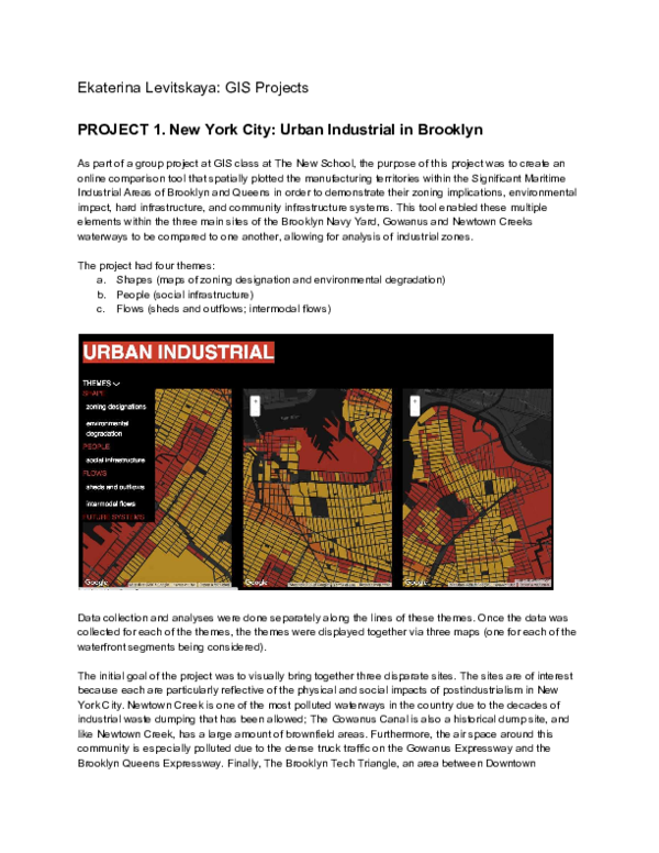 (PDF) GIS Urban Projects Portfolio