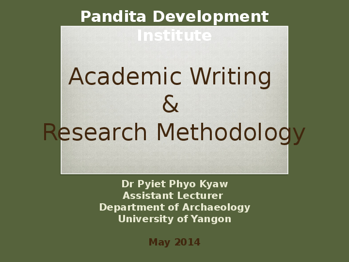 (PPT) Academic Writing Research Methods