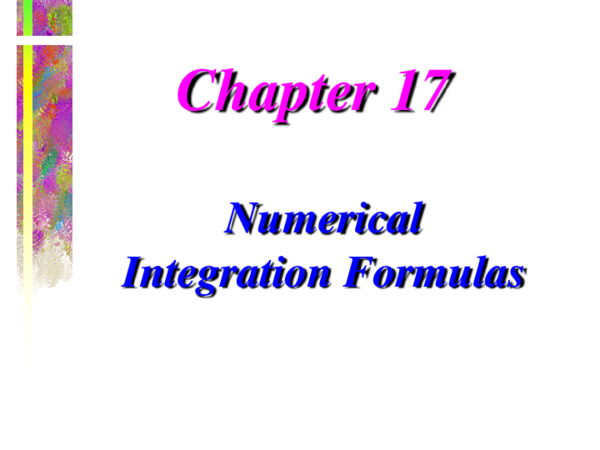 (PDF) Chapter 17 Numerical Integration Formulas