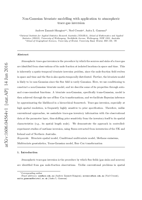 (PDF) Non-Gaussian bivariate modelling with application to atmospheric trace-gas inversion ...