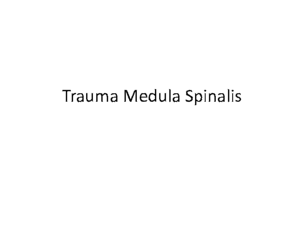 (PDF) Trauma Medula Spinalis