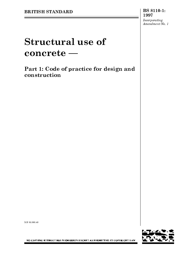 (PDF) Structural use of concrete — Part 1: Code of practice for design ...