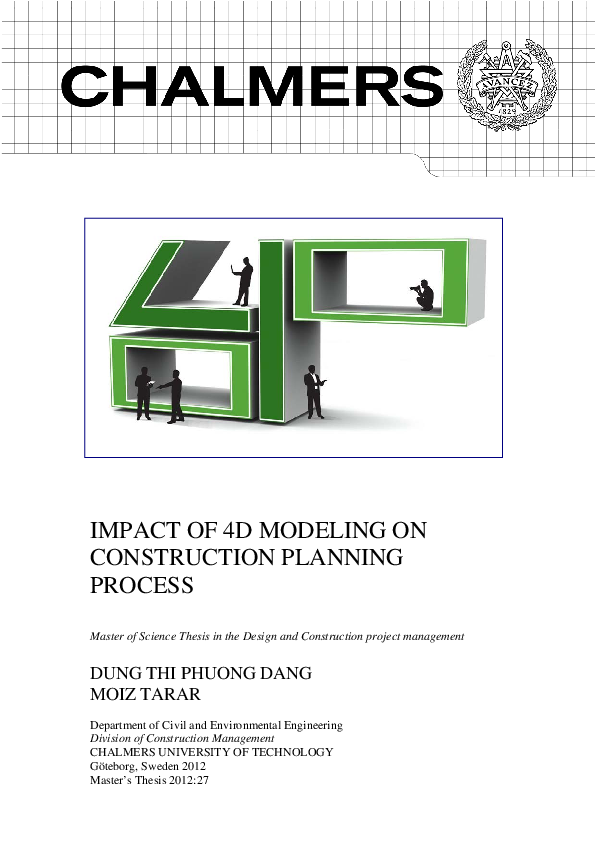 (PDF) IMPACT OF 4D MODELING ON CONSTRUCTION PLANNING PROCESS