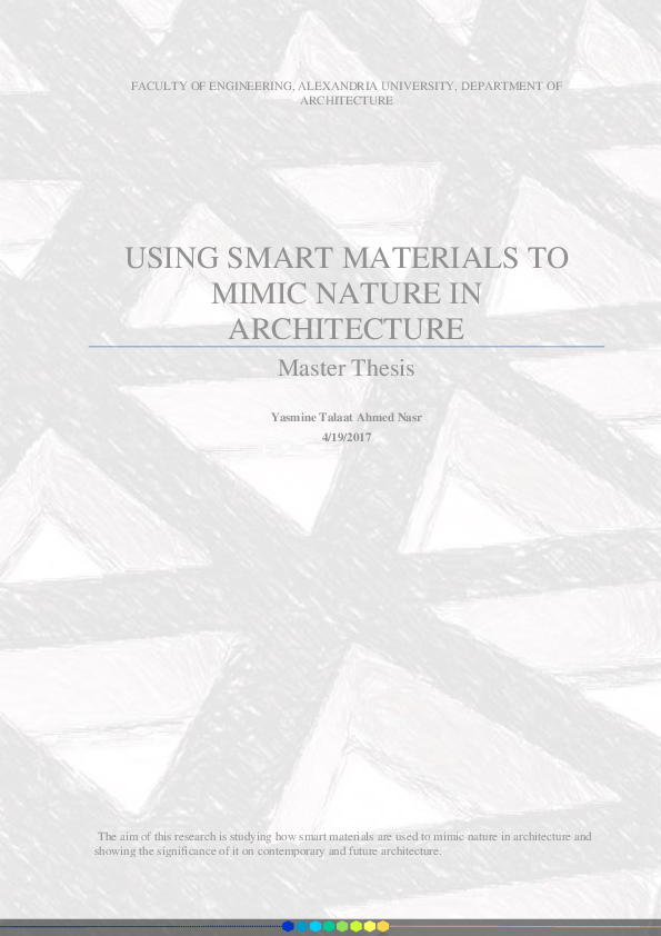 (PDF) M.Sc Thesis - Using Smart Materials To Mimic Nature In ...