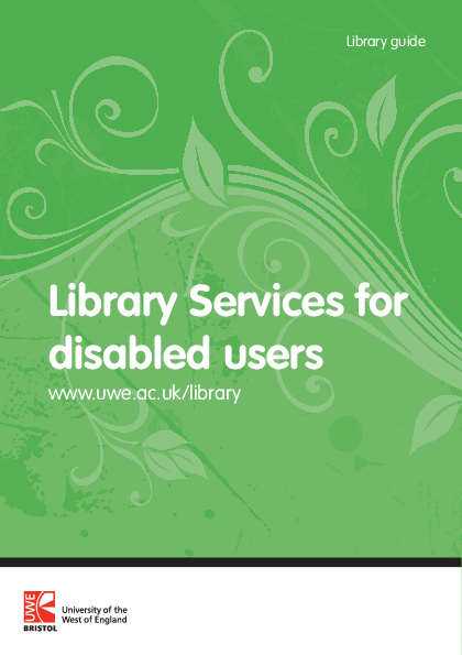 (PDF) Library Services for disabled users Library guide