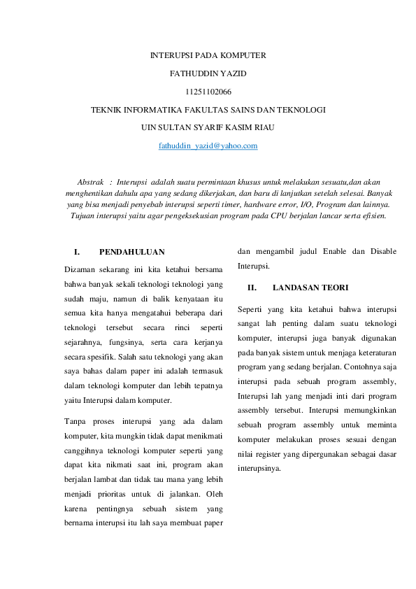 (PDF) INTERUPSI PADA KOMPUTER