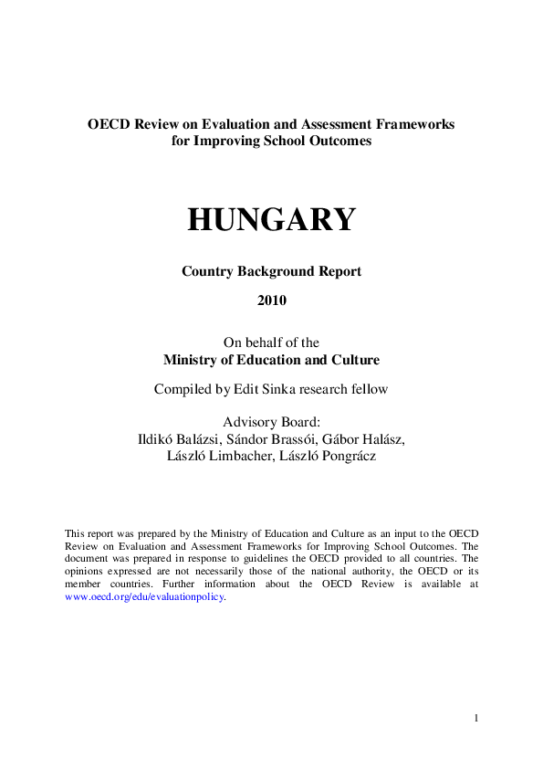 (PDF) OECD Review on Evaluation and Assessment Frameworks for Improving ...