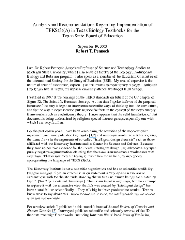 (PDF) Analysis and Recommendations Regarding Implementation of TEKS(3 ...