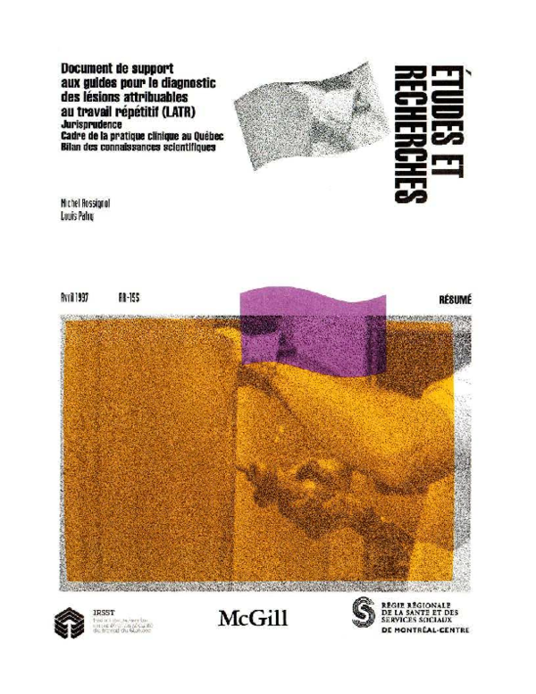 (PDF) Document de support aux guides pour le diagnostic des lésions ...