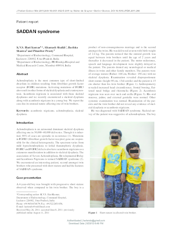 (PDF) SADDAN syndrome