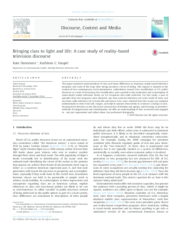 (PDF) Bringing class to light and life: A case study of reality-based ...