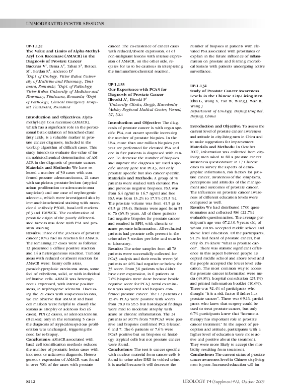 (PDF) UP-1.132: The Value and Limits of Alpha-Methyl-Acyl CoA Racemase ...