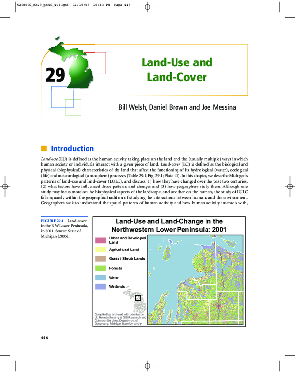 (PDF) Land Use and Land Cover in Michigan