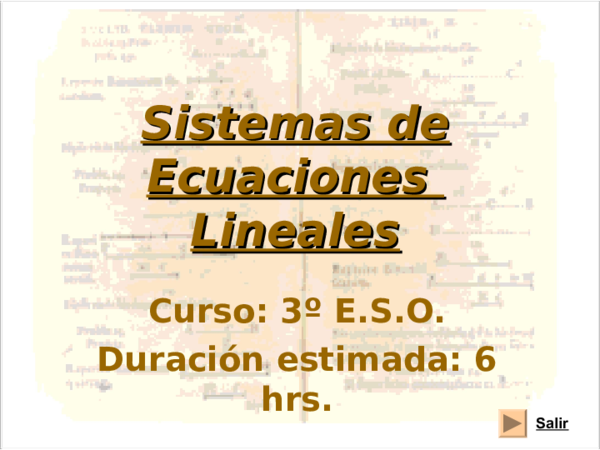 (PPT) Sistemas ecuaciones