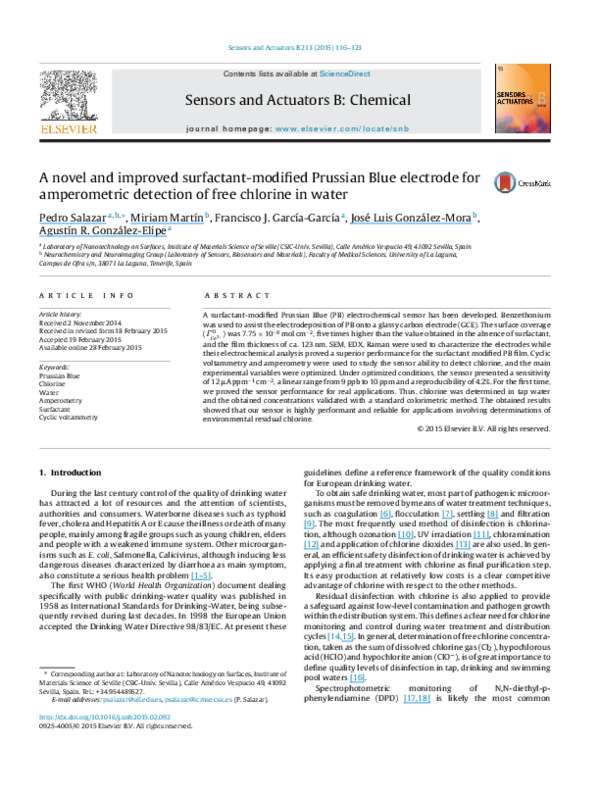 Pdf A Novel And Improved Surfactant Modified Prussian Blue Electrode For Amperometric