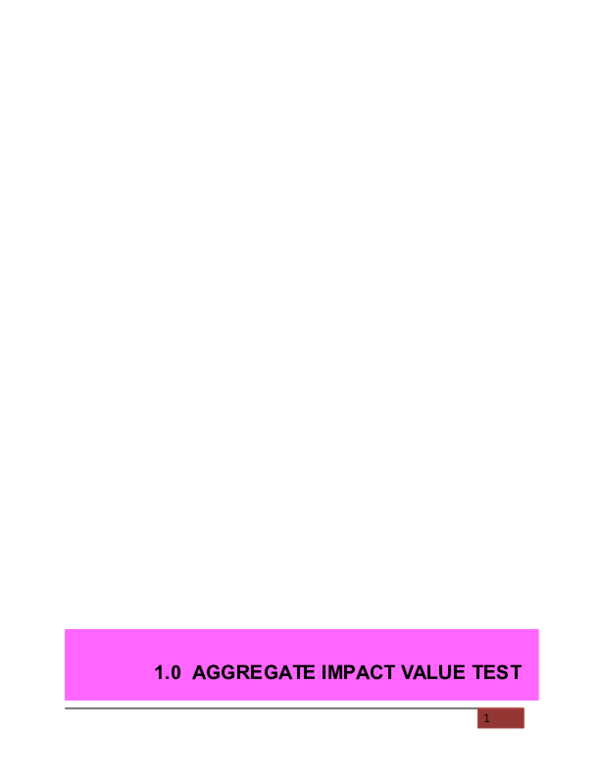 (DOC) AGGREGATE IMPACT VALUE TEST
