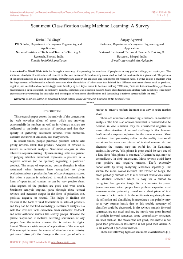 (PDF) International Journal on Recent and Innovation Trends in Computing and Communication ...