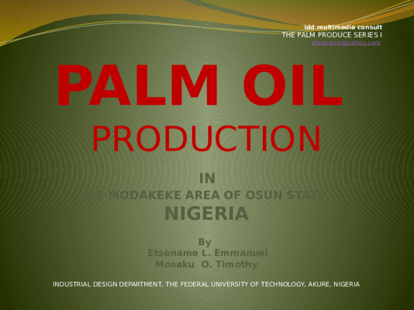 (PPT) palm oil production the palm produce series 1.pptx