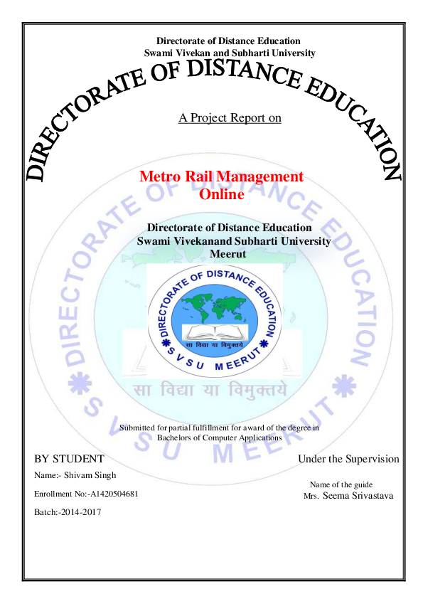 (PDF) Metro Rail Management Online