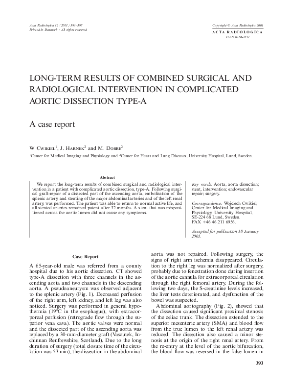 (PDF) LONG-TERM RESULTS OF COMBINED SURGICAL AND RADIOLOGICAL ...