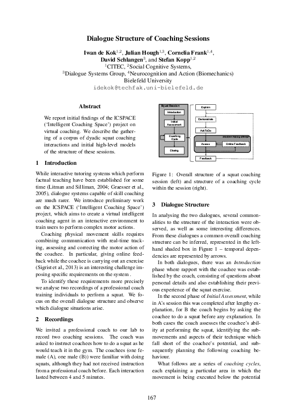 (PDF) Dialogue structure of coaching sessions