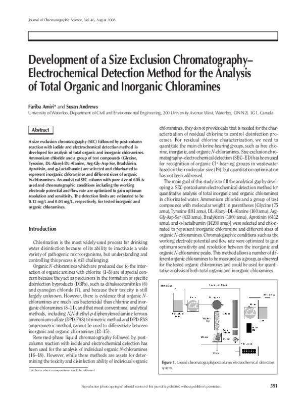 (PDF) Development of a Size Exclusion Chromatography--Electrochemical Detection Method for the ...
