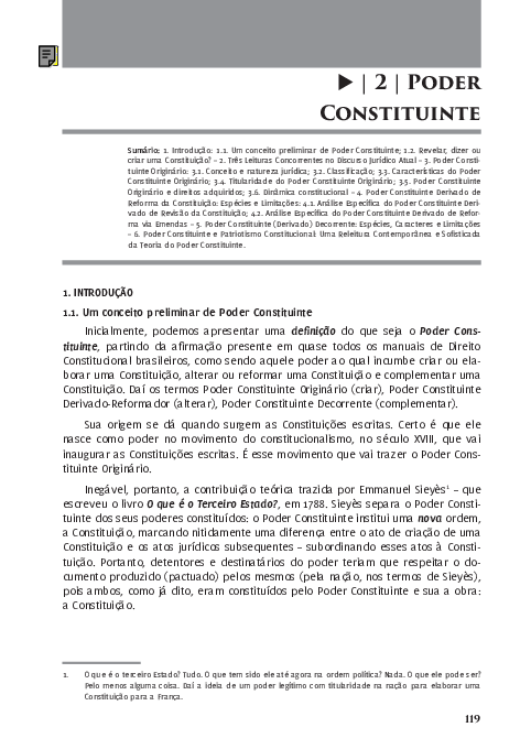 (PDF) Poder Constituinte curso direito constitucional
