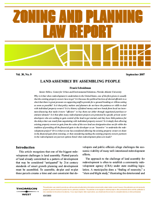 (PDF) LAND ASSEMBLY BY ASSEMBLING PEOPLE