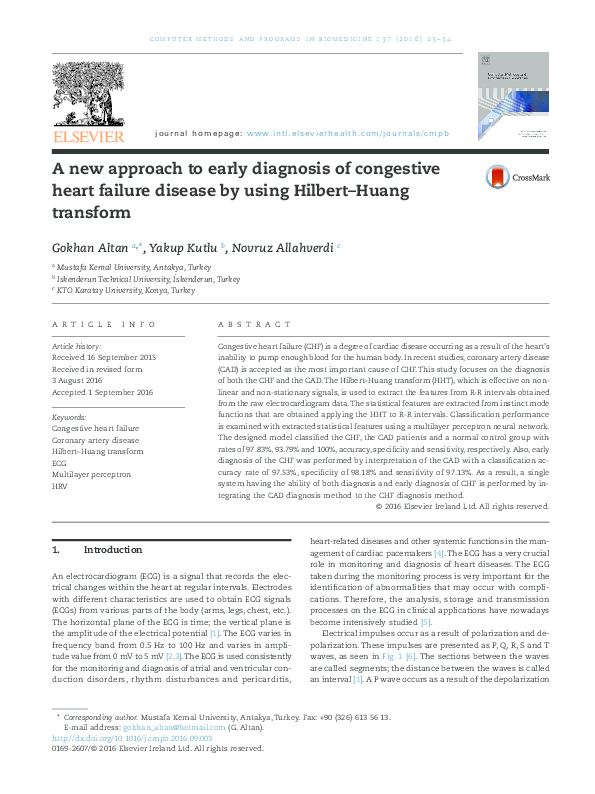 (PDF) A new approach to early diagnosis of congestive heart failure ...