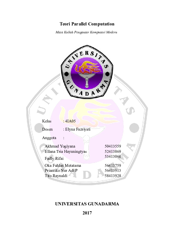 (DOC) Teori Parallel Computation