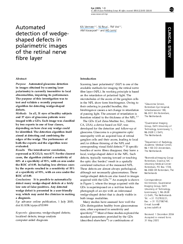 (PDF) Automated detection of wedge-shaped defects in polarimetric ...