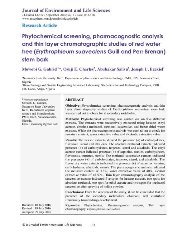(PDF) Pharmacognostic, phytochemical and physiochemical studies of Mimusops Elengi Linn stem ...