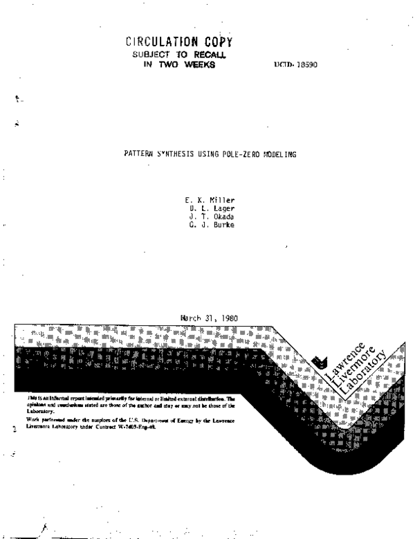 (PDF) Electromagnetic Poles-PATTERN SYNTHESIS USING POLE-ZERO MODELING