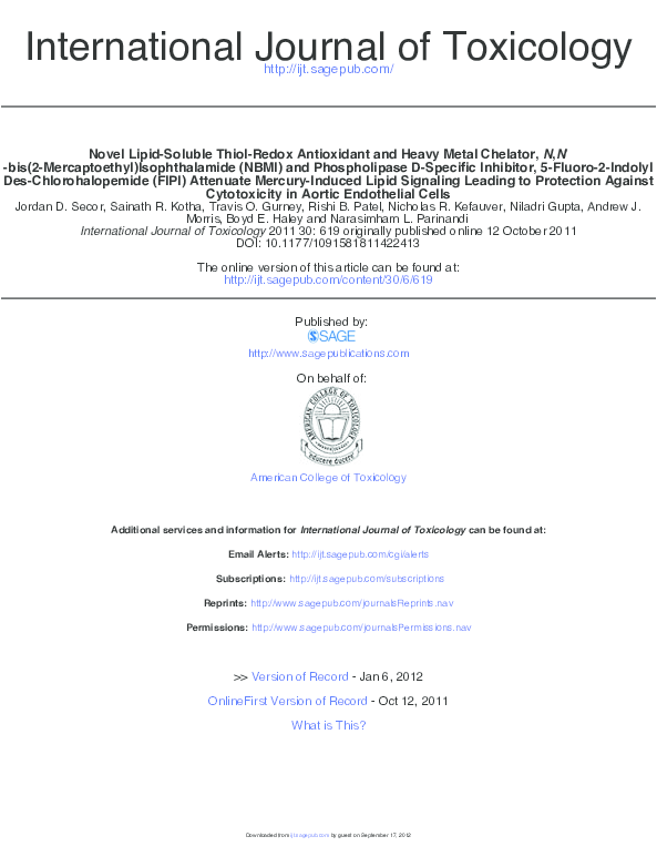 (PDF) Novel Lipid-Soluble Thiol-Redox Antioxidant and Heavy Metal ...