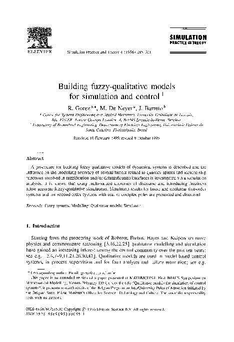 (PDF) Fuzzy-Qualitative Modeling for Dynamics