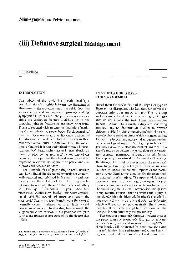 (PDF) (iii) Definitive surgical management